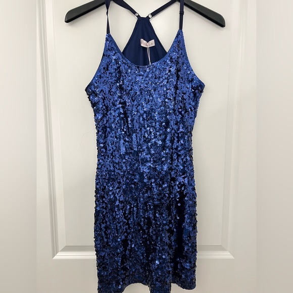 Dresses | Dark Blue Sequin Dress | Poshmark